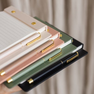 REFILLABLE NOTEPAD With a Matching Pen/personalised Refillable Notepad ...