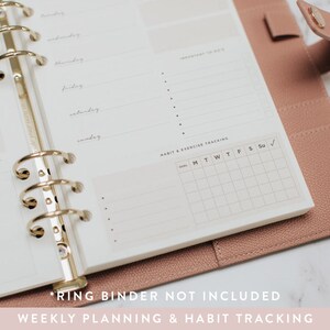 Undated DAILY Planner INSERT PACK/A5 Ring Binder Inserts - Etsy