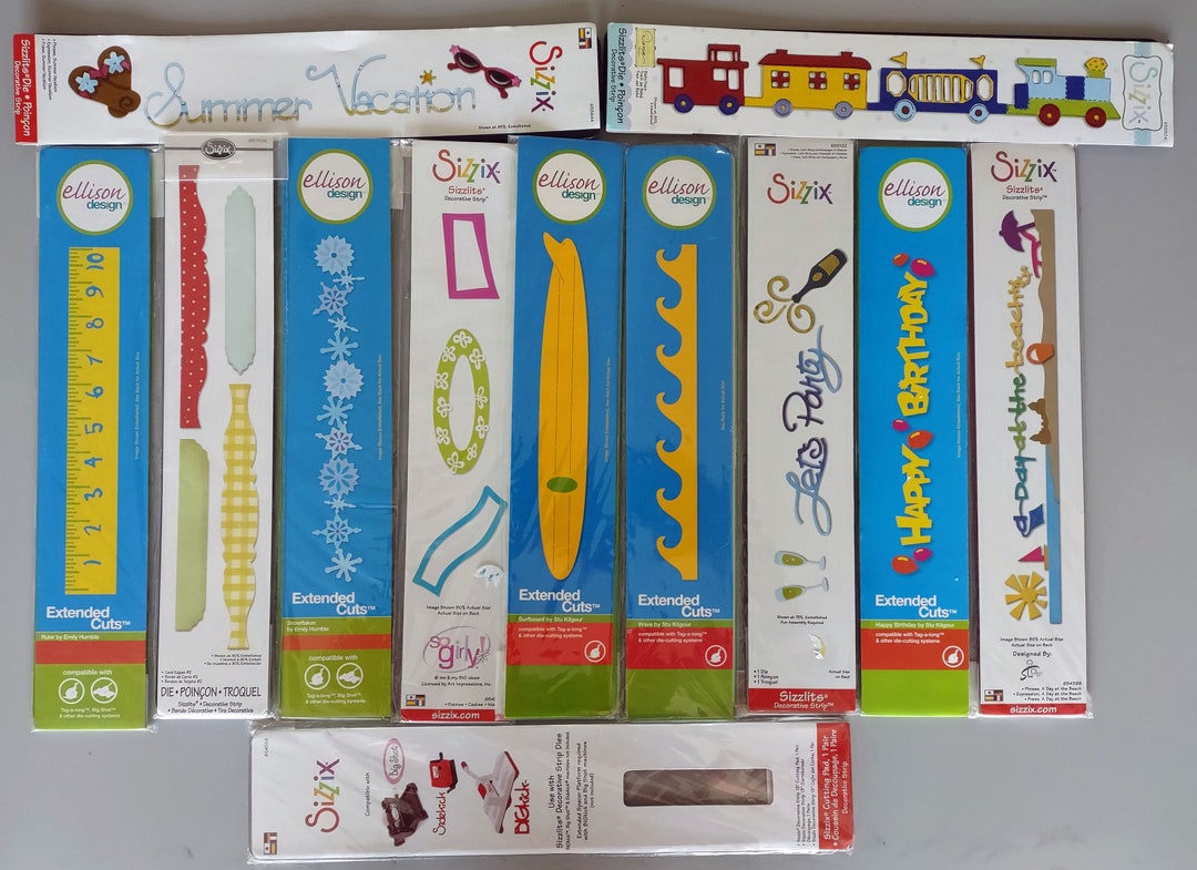 Sizzix and Ellison Design Extended Cuts Dies - Lot of 11 - Etsy