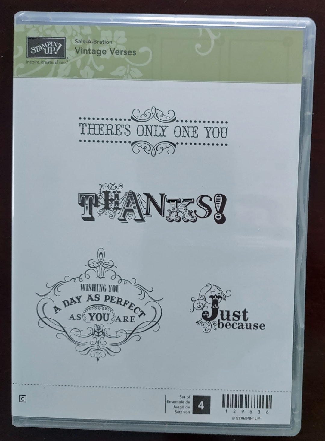 Stampin Up! Vintage Verses Stamp Set - Etsy