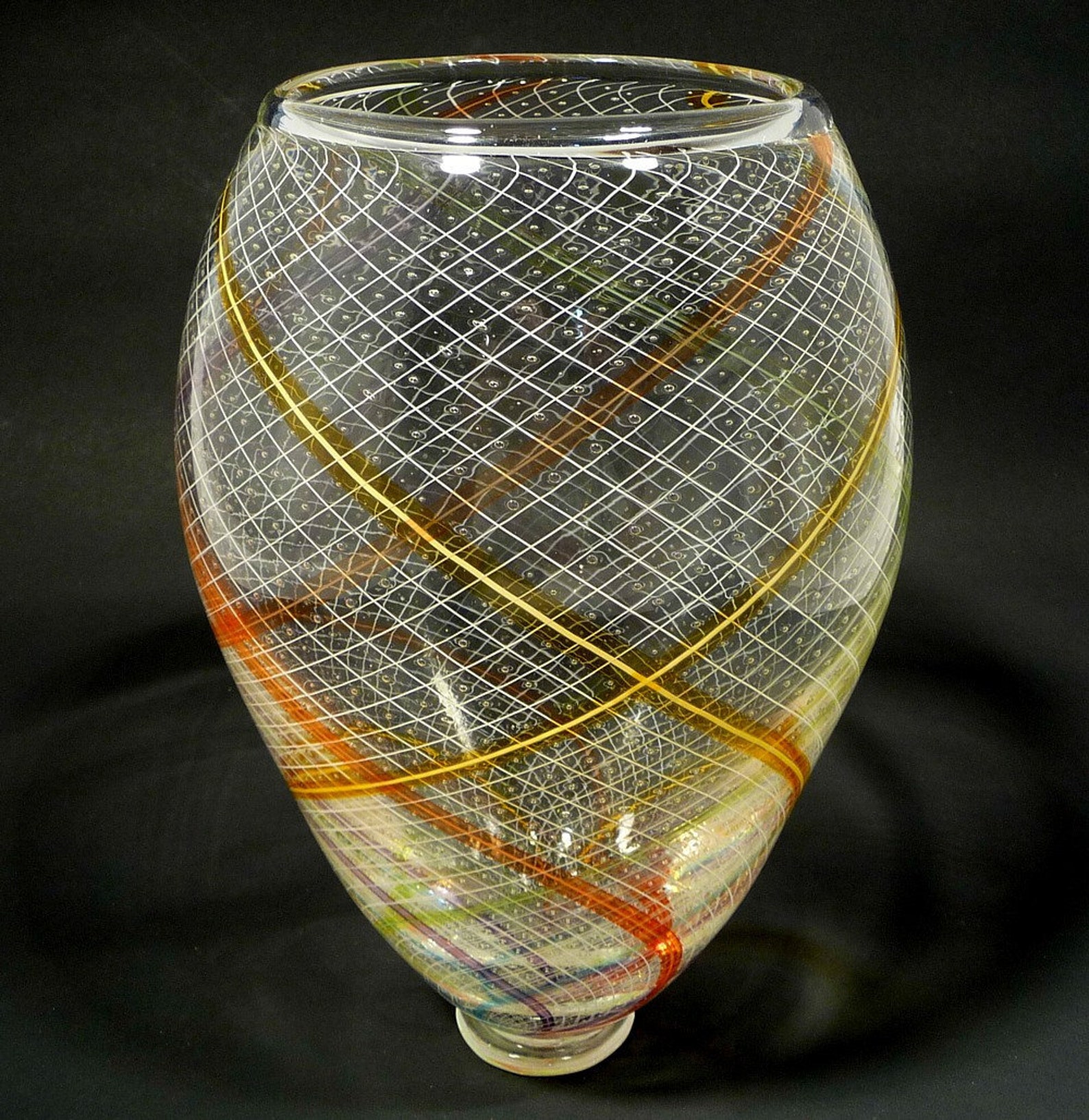 10 Reticello Hand Blown Glass Vase Original Design by - Etsy