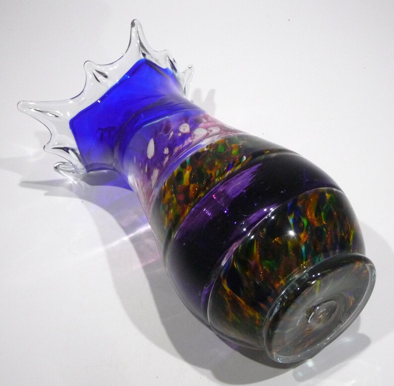 Hand Blown Glass Vase/centerpiece, Darren Goodman, Encalmo Process, Red ...