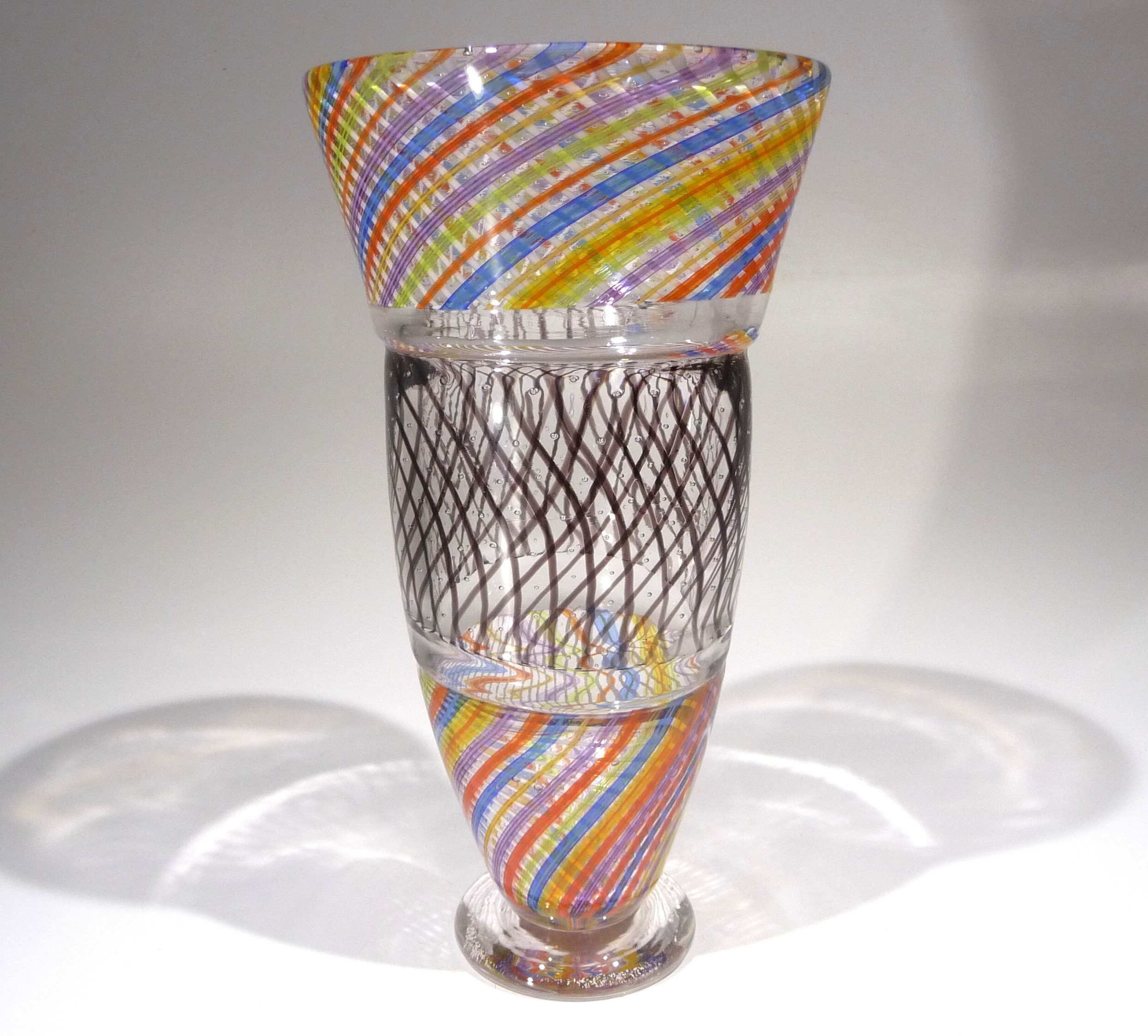 9 Reticello Hand Blown Glass Vase / Bowl Original | Etsy