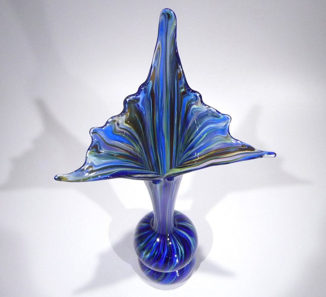Hand Blown Glass Art Sculpture, Jack-in-the-pulpit, Dirwood Glass, End ...