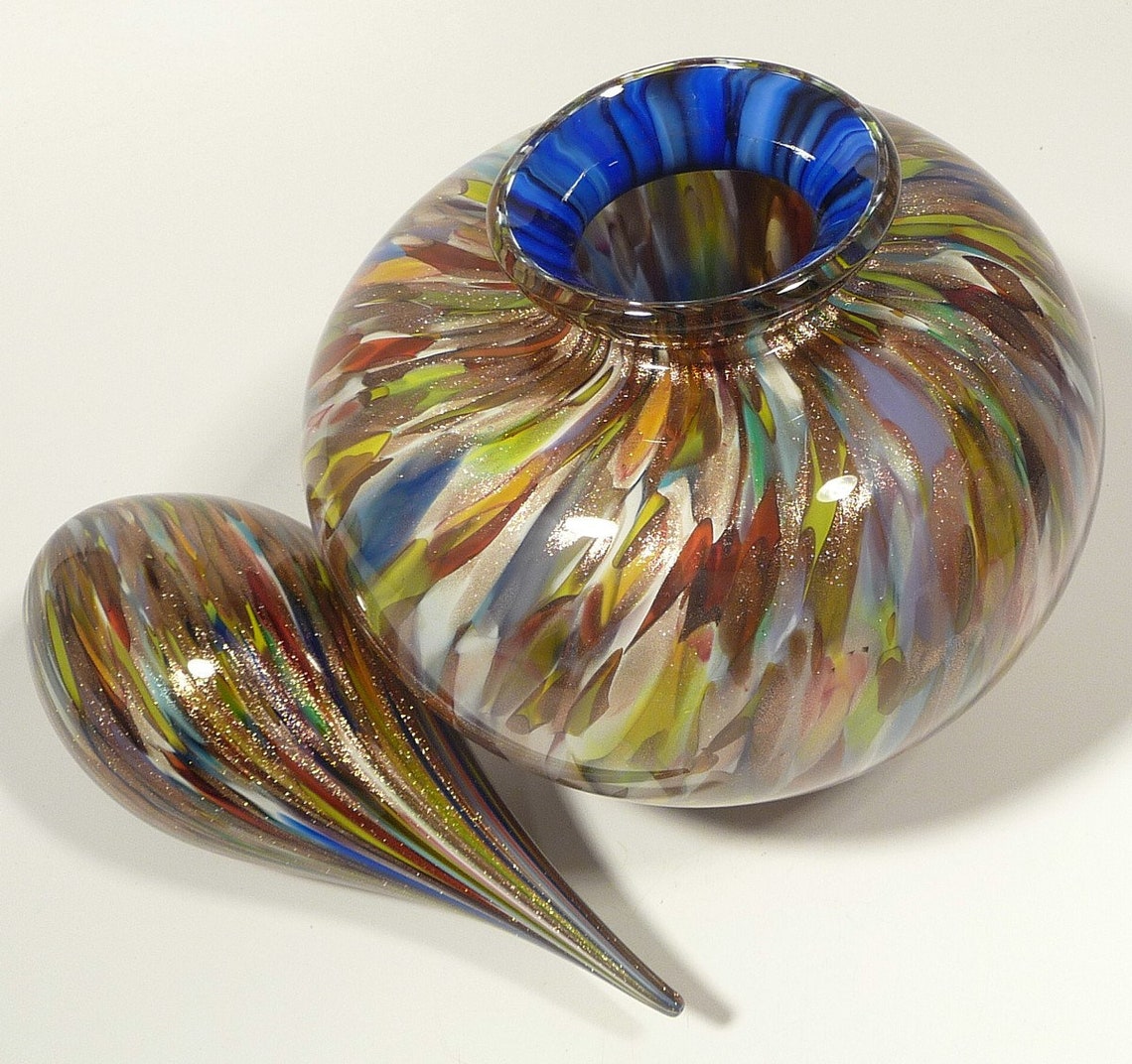 15" Hand Blown Glass Cremation Urn - Original Design by Dirwood Glass ...