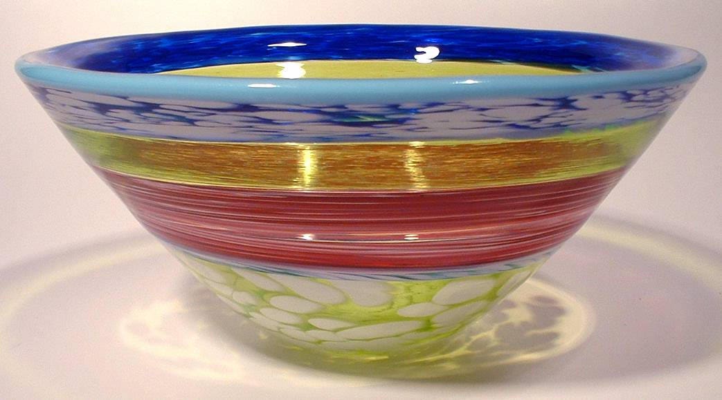 10 Hand Blown Glass Bowl Original Design by Dirwood | Etsy