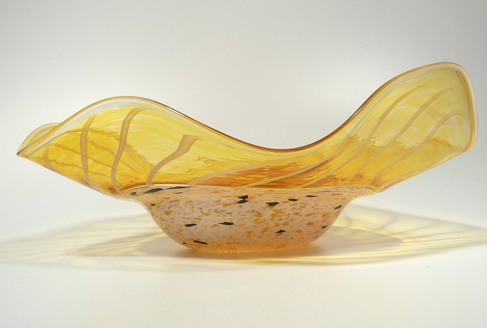 15 Hand Blown Glass Bowl/Platter Shades of Gold Topaz | Etsy