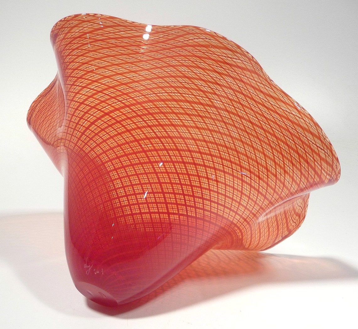 12 Reticello Hand Blown Glass Vase / Bowl Original - Etsy