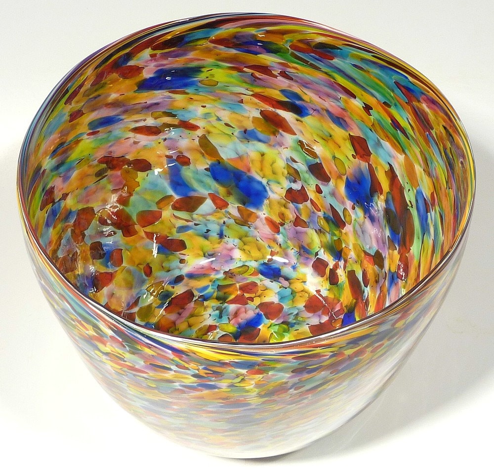 Giant Hand Blown Glass Bowl Original Design by Dirwood Glass - Etsy