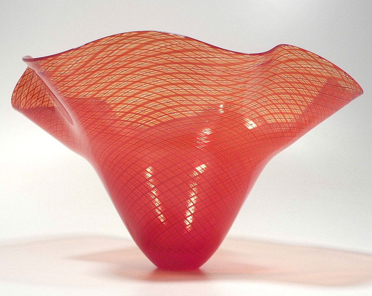 12 Reticello Hand Blown Glass Vase / Bowl Original | Etsy