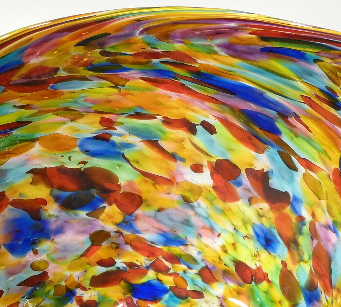 Giant Hand Blown Glass Bowl Original Design by Dirwood Glass - Etsy