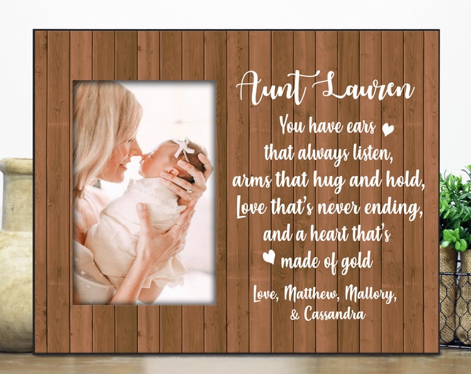 Personalized Aunt Picture Frame / Gift for Aunt / Auntie Gift ...