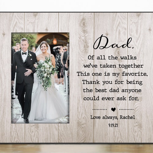 Personalised Father of the Bride Picture Frame Personalized - Etsy