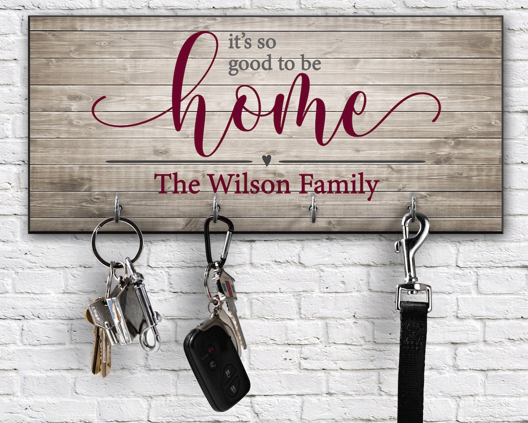 Family Name Personalized Key Holder Key Hanger Wall Key Rack / - Etsy