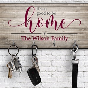 Family Name Personalized Key Holder Key Hanger Wall Key Rack / - Etsy