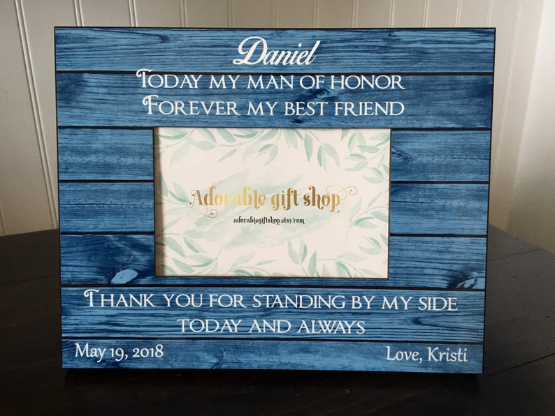 Personalized man of honor picture frame // man of honor gift / | Etsy