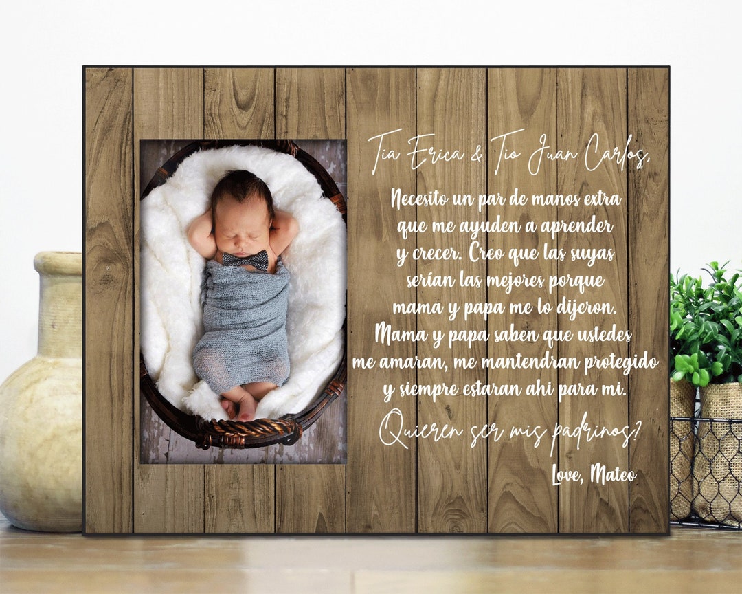 Godparents Proposal Gift in Spanish / Will You Be My Godparents ...