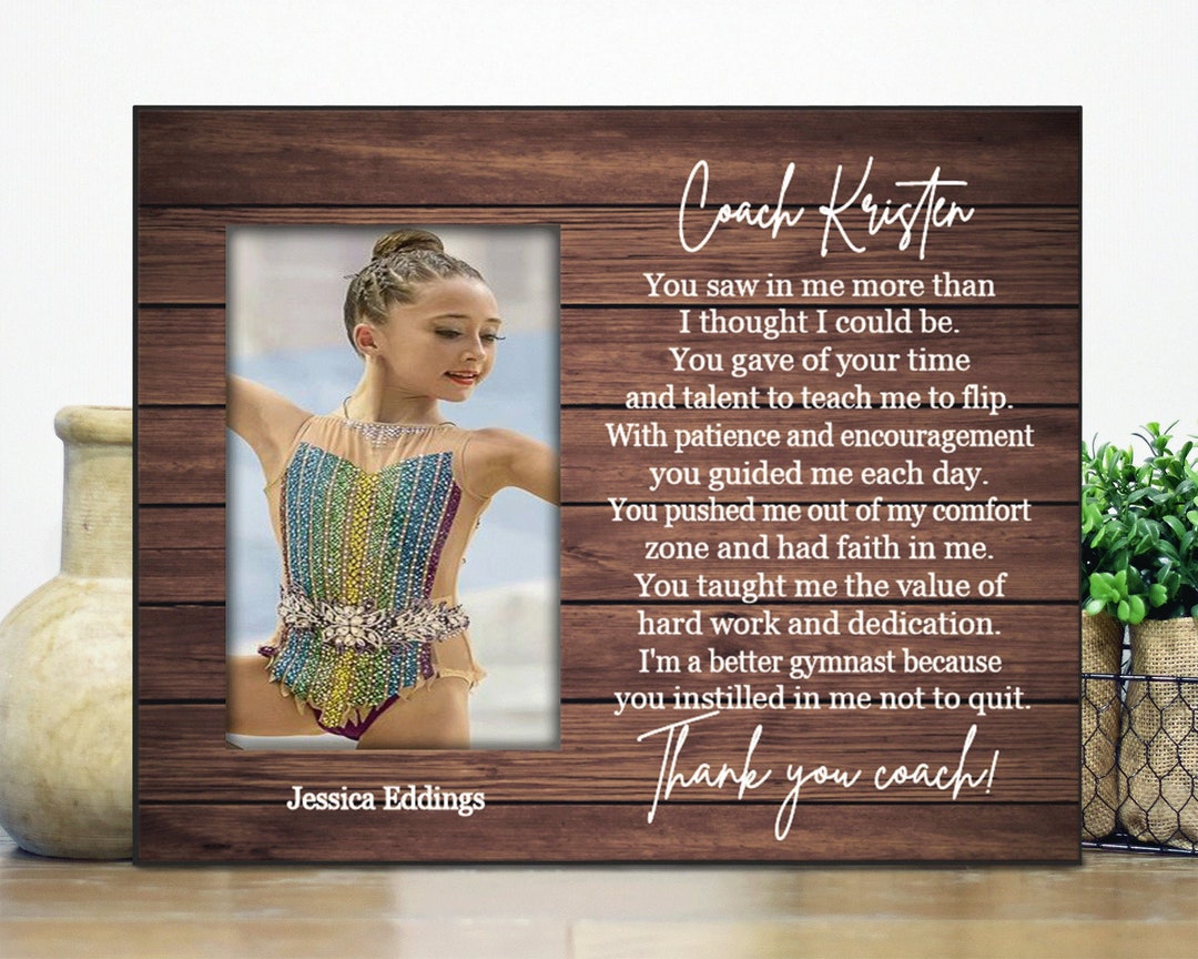 Gymnastics Coach Gift Picture Frame / Cheer Coach Gift / End of Season ...