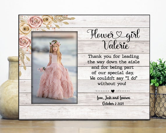 Flower Girl Wedding Gift / Flower Girl Picture Frame - Etsy
