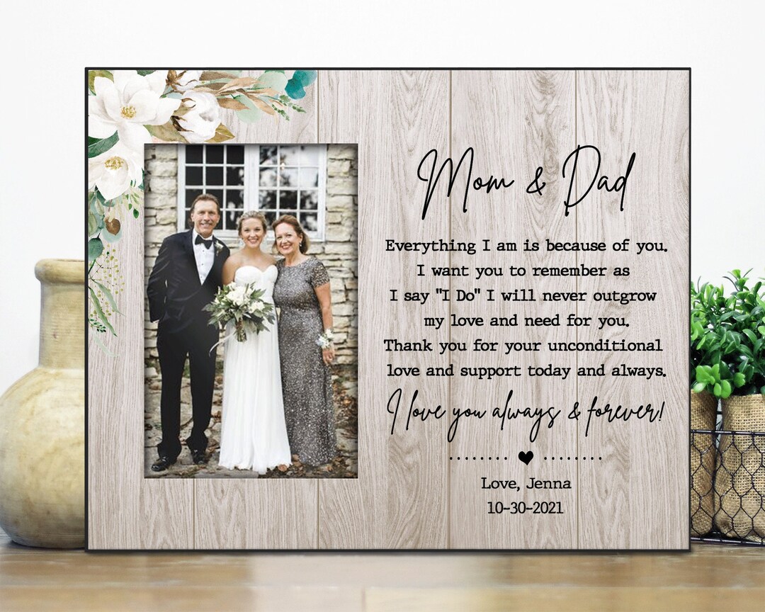 Parents of the Bride Gift Picture Frame Personalized / Parents of the ...