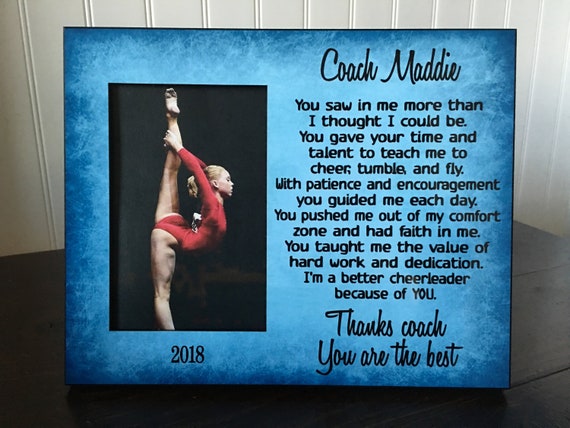 Cheer Picture Frame Cheer Coach Gift Cheerleader Coach Gift Cheer Frame ...