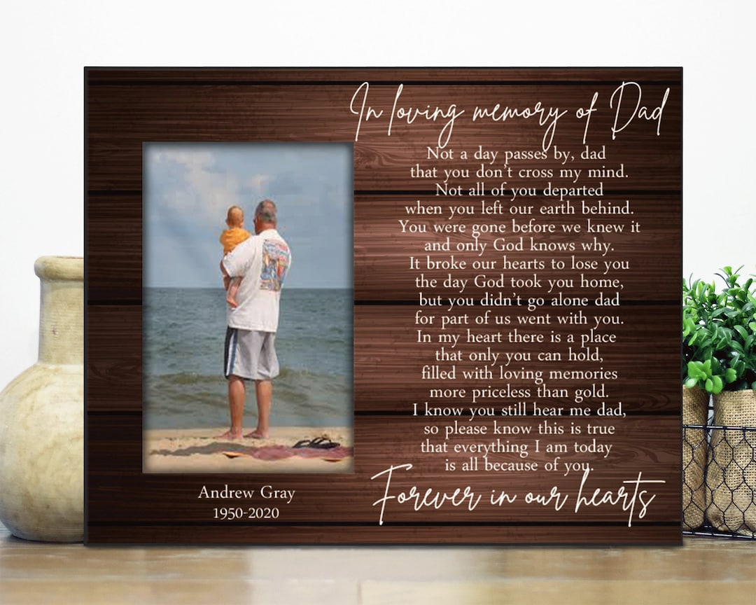 Loss of Dad Gift / Loss of Father Memorial Frame / Sympathy Gift ...