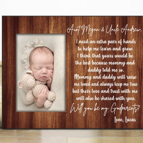 Godparents Proposal Frame Godparents Picture Frame Will You Be - Etsy ...