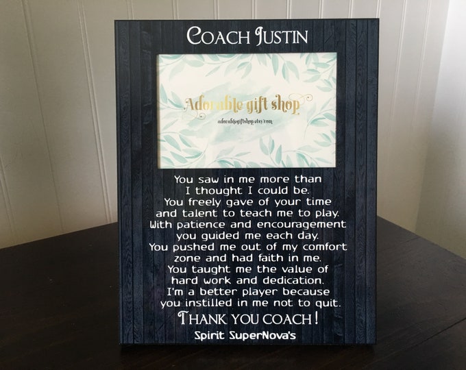 Coach Picture Frame Gift // Basketball, Football, Gymnastics, Team ...
