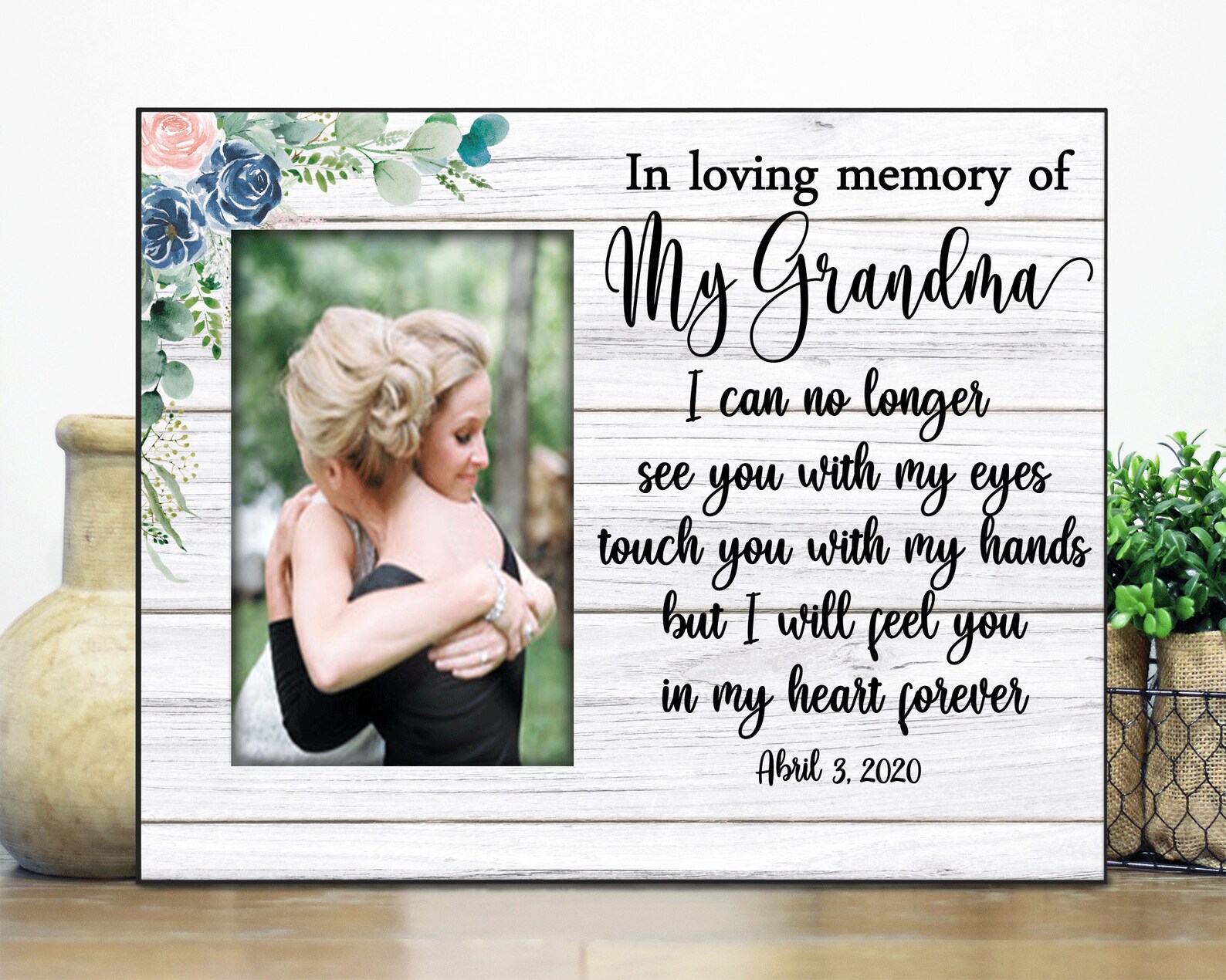 Grandma Loss / Mom Loss / Loss of Grandmother Memorial Picture Frame ...
