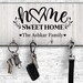 Home Sweet Home Personalized Key Holder / Couple Wall Key Hanger Rack ...