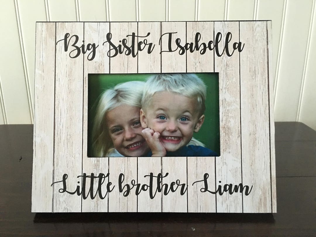 Siblings Picture Frame // Big Sister Little Brother Picture Frame ...