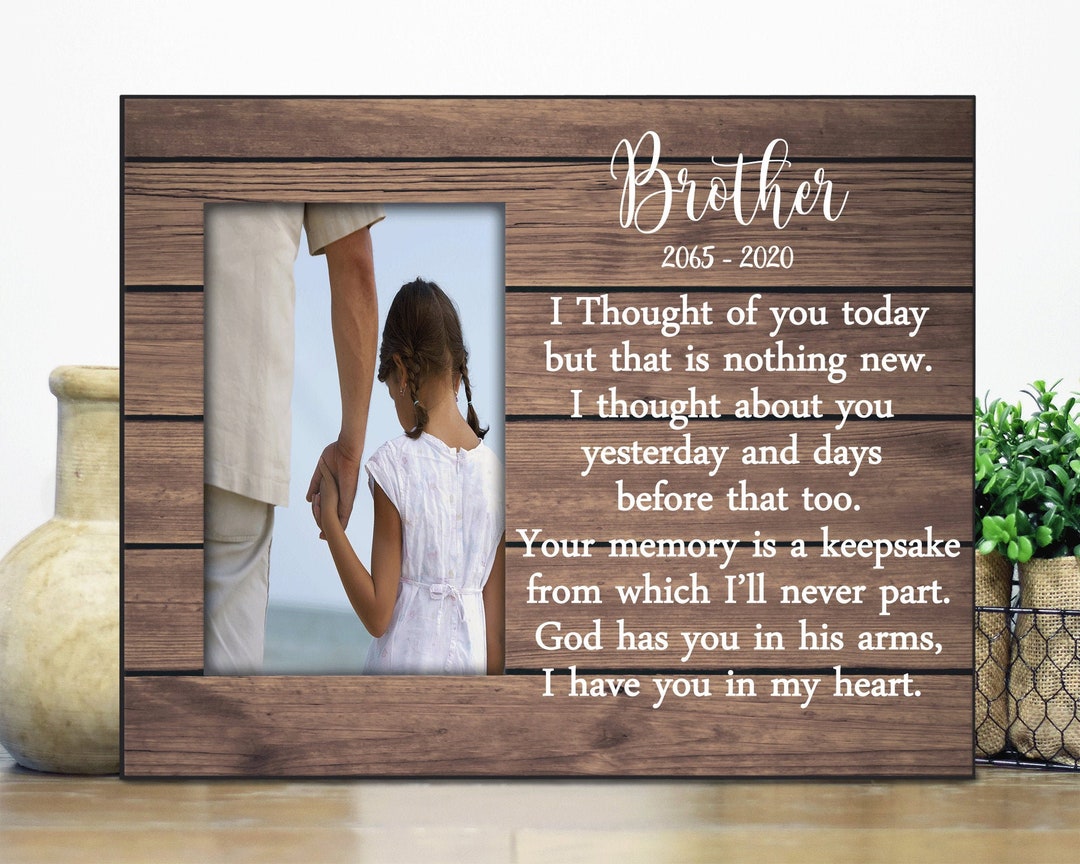 Loss of Brother Gift / Brothers Memorial Picture Frame / Sympathy Gift ...