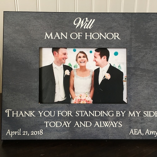 Personalized Man of Honor Picture Frame // Man of Honor Gift / - Etsy