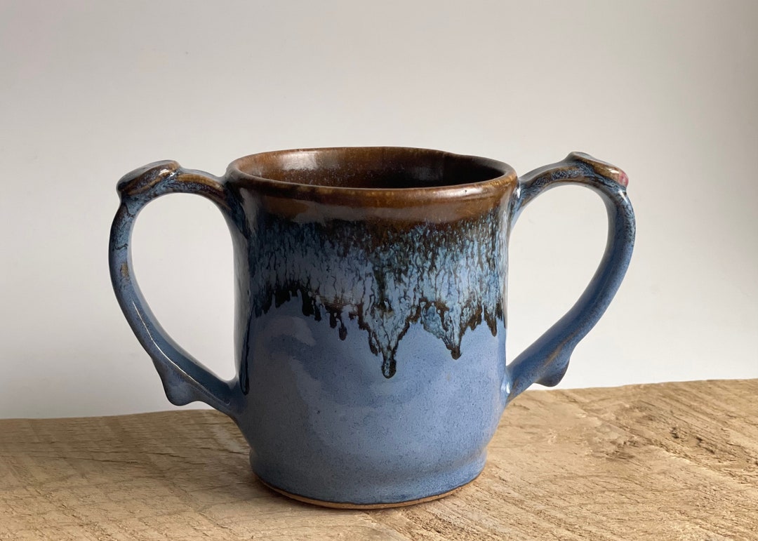 Handmade 15 Oz Ceramic Double Handled Mug - Etsy
