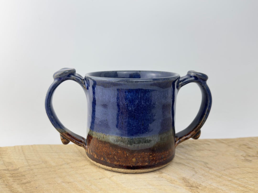 Weighted Handmade 14 Oz Ceramic Double Handled Mug - Etsy