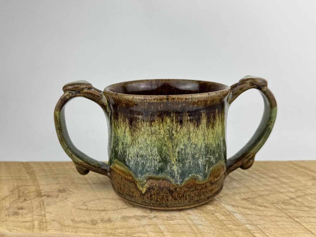 Weighted Handmade 14 Oz Ceramic Double Handled Mug - Etsy