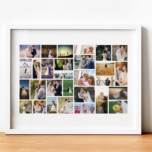 Up to 40 PICTURE COLLAGE Framed Fine Art Print Photo Collage - Etsy