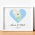 Engagement Print Heart Map With Frame | Personalized Gift for Couple ...