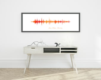 Custom Sound Wave Fine Art Print Soundwave Giclee Print Your | Etsy
