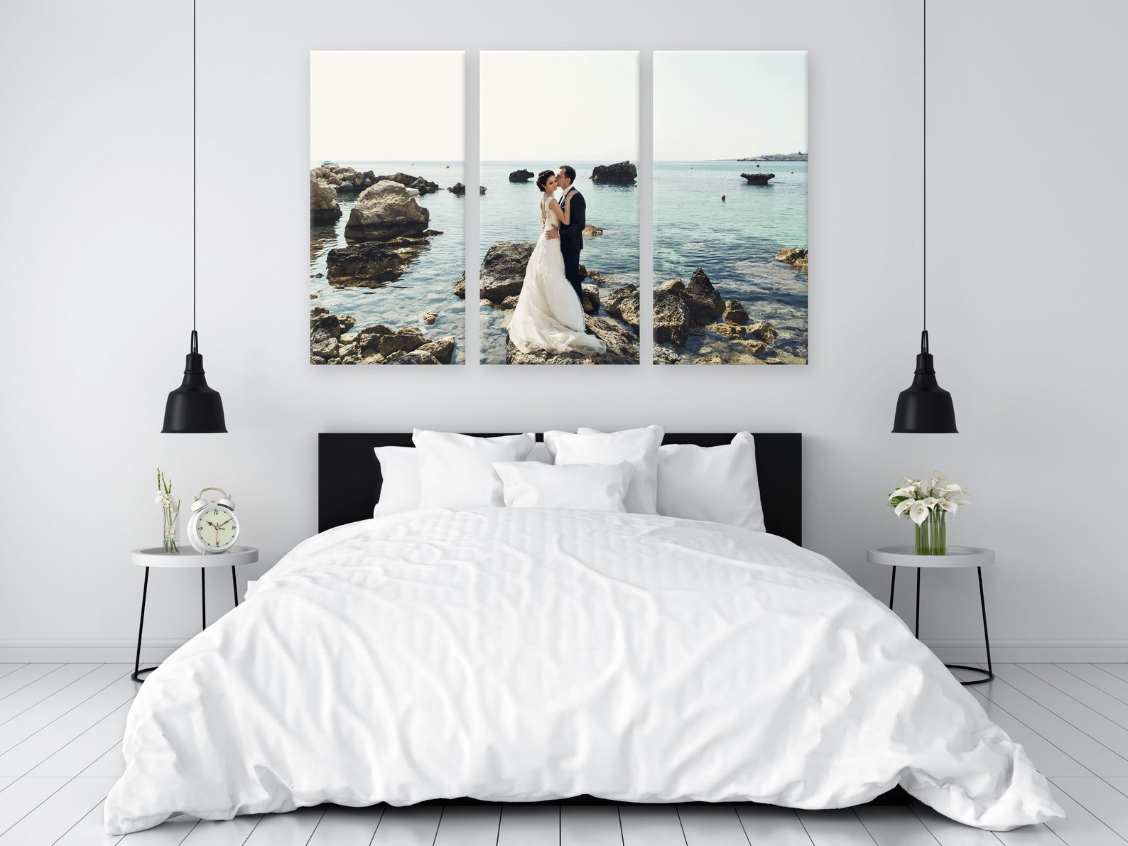 Wedding Couple Photo on Canvas Set of 3 Canvas Prints | Etsy New Zealand