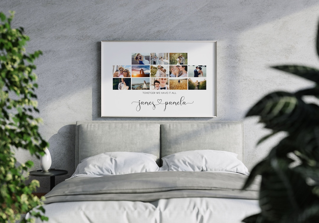 Collage Picture Frame | up to 20 Photo Collage | Custom Design Framed ...