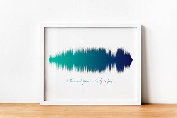 Custom Sound Wave Fine Art Print Soundwave Giclee Print Your | Etsy