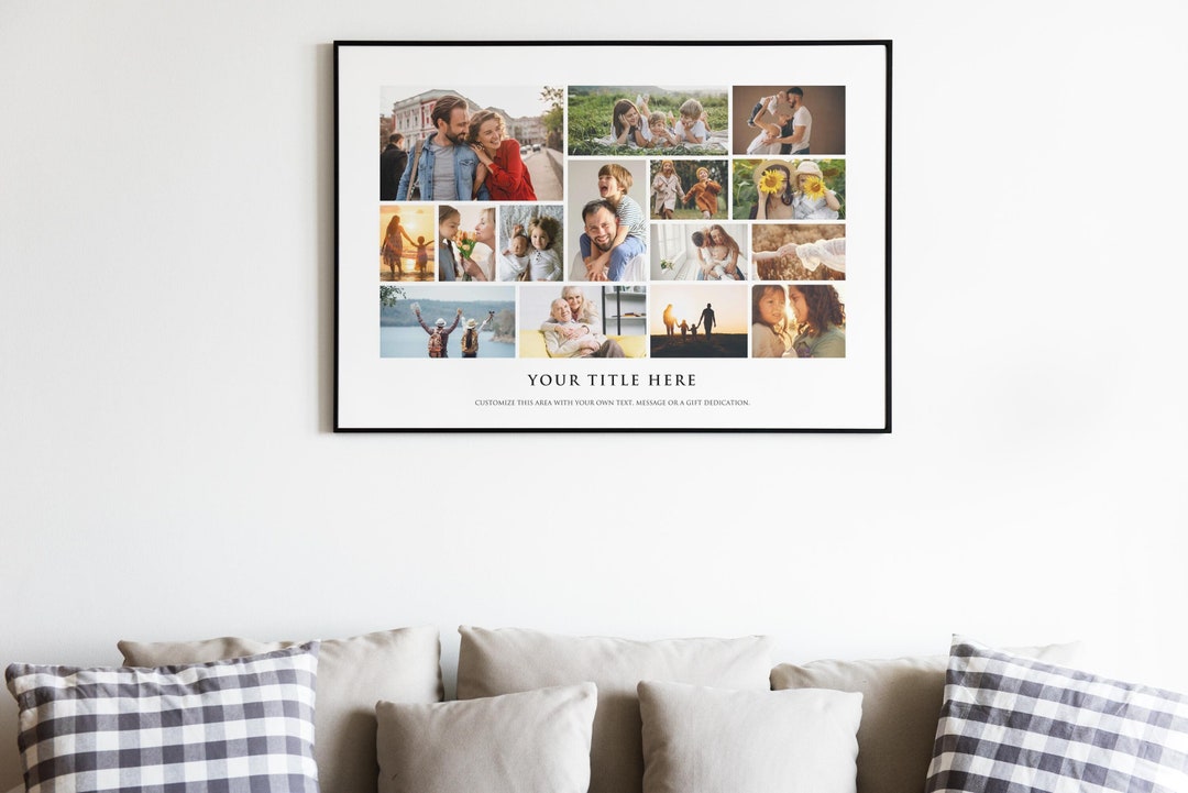 Photo Collage With Frame up to 20 PICTURE COLLAGE Framed Print ...