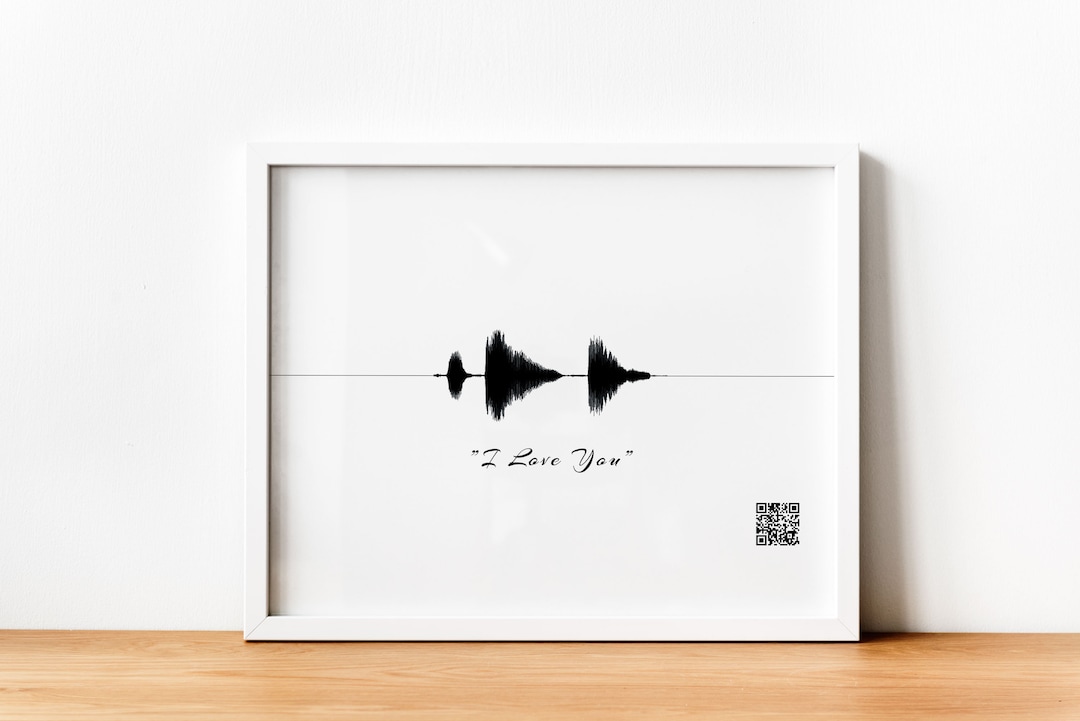 Personalized Voice Poster Print With QR Code | Custom Soundwave Art ...