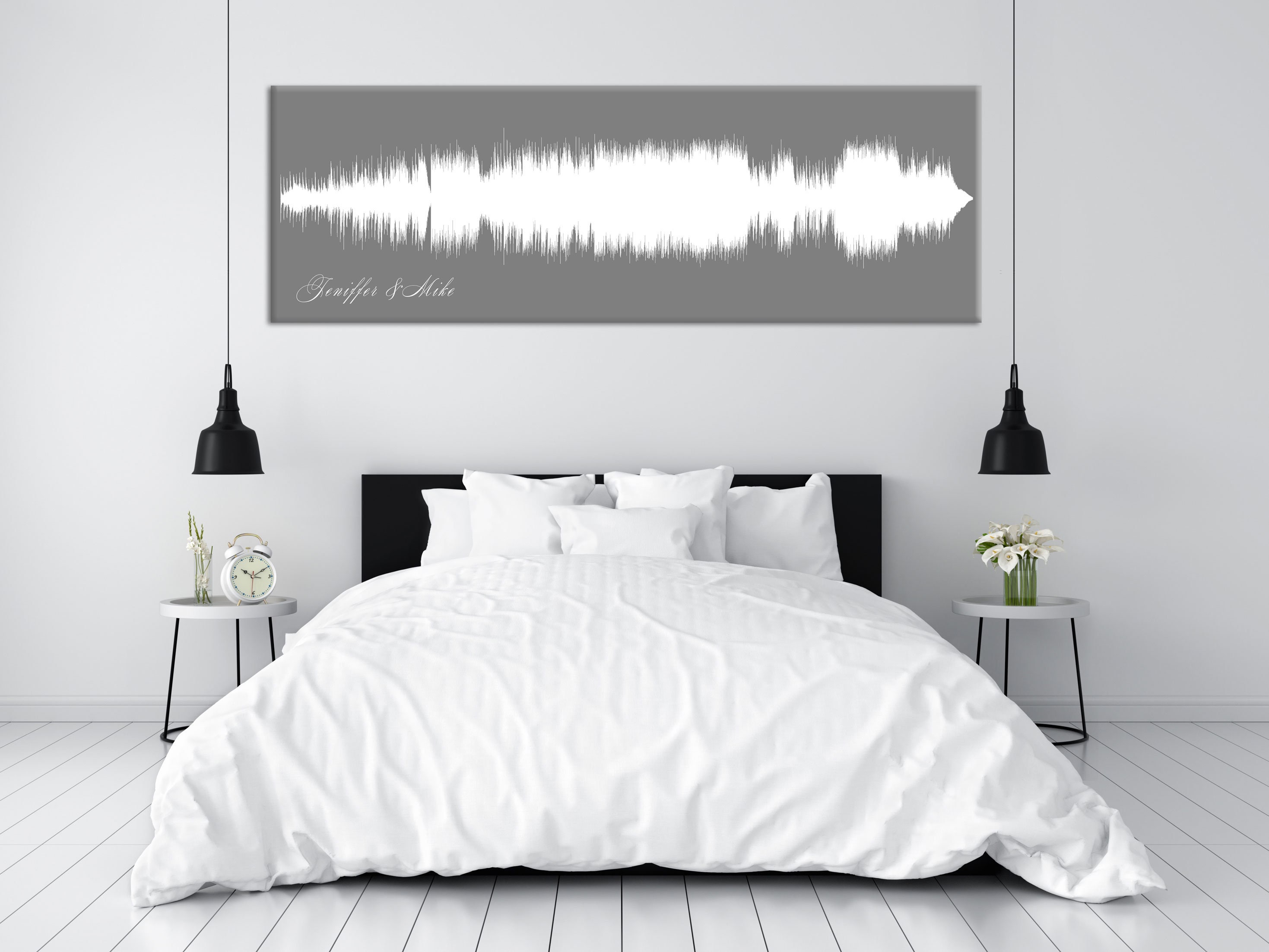 Custom Sound Wave Art Personalized Canvas Print Voice Song | Etsy