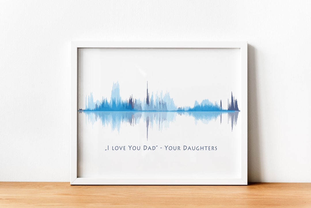 Gift for Father, Gift for Mother, Voice Sound Wave Art Print, Fine Art ...