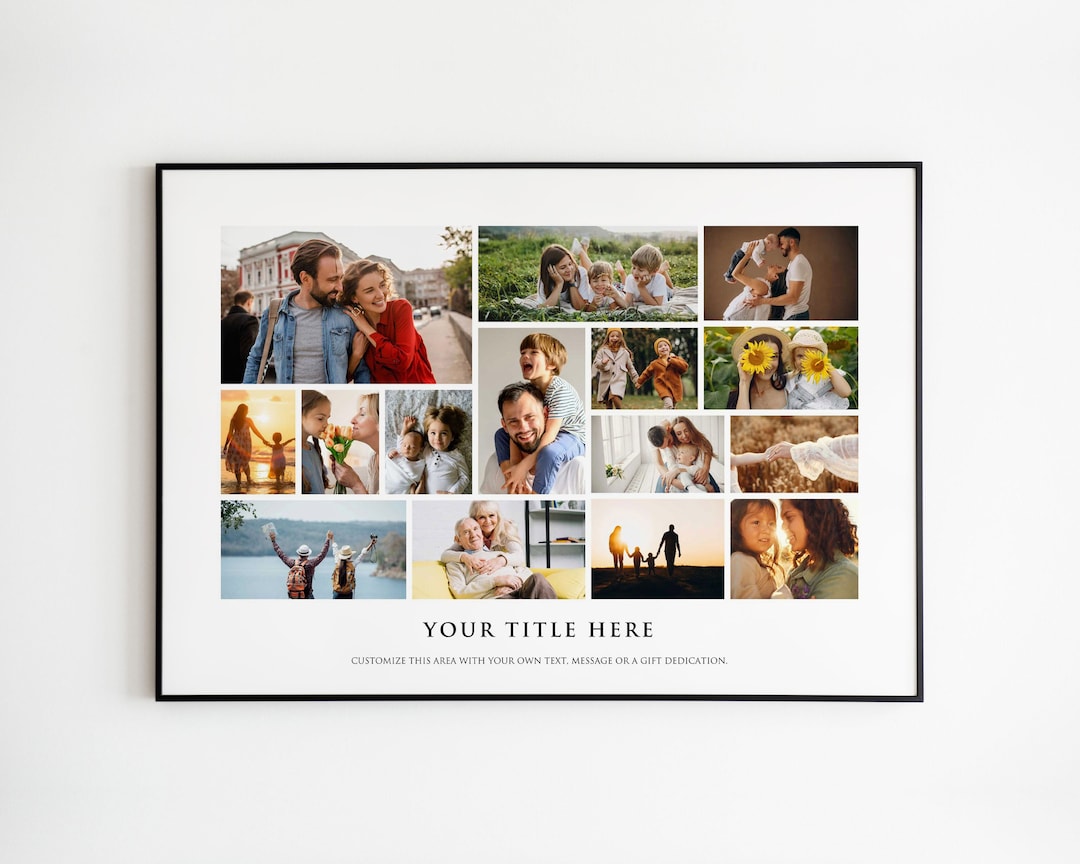 Custom Design Photo Collage Print With Frame | up to 20 Picture Collage ...