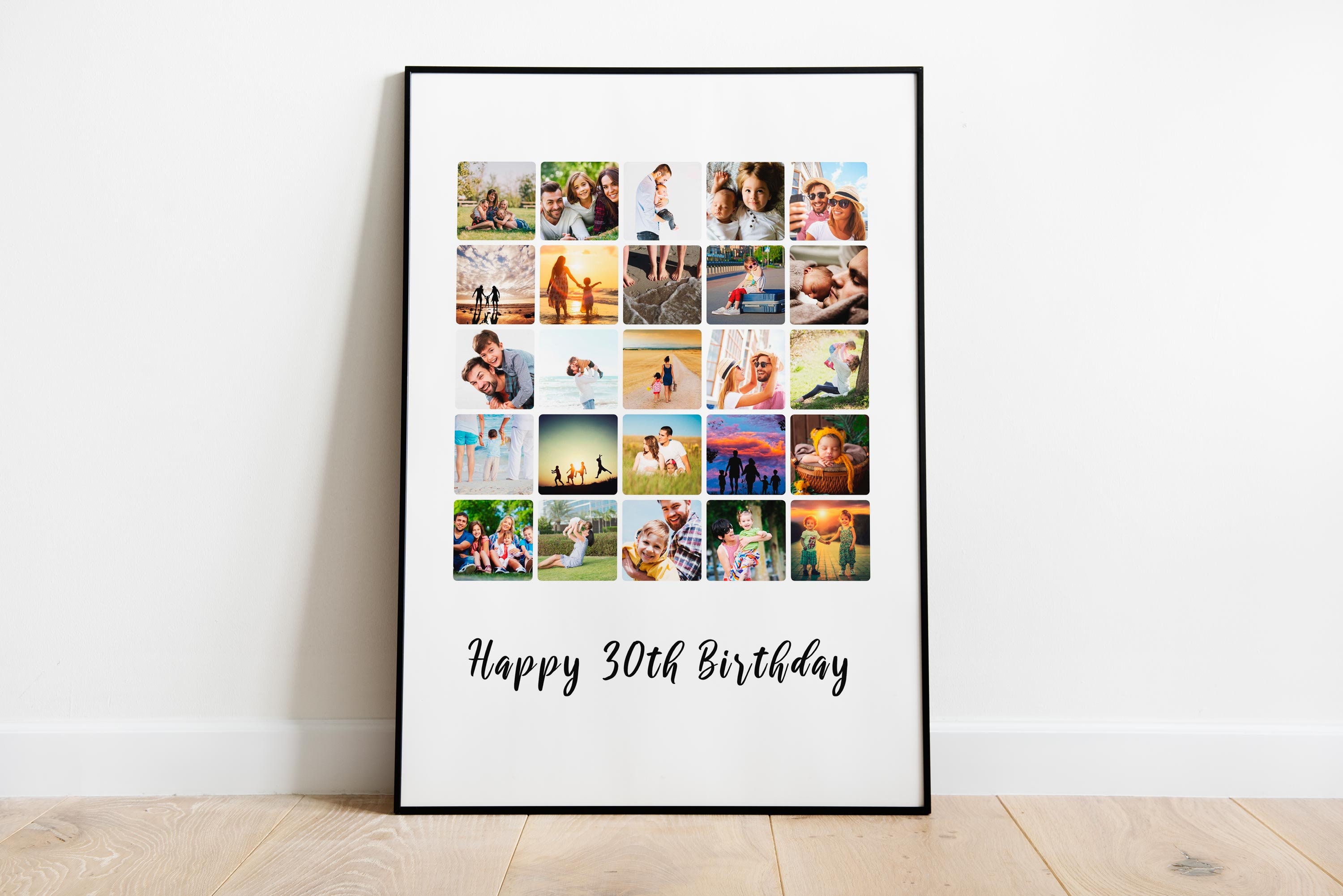 Pictures Collage Print Framed up to 25 Photo Collage Fine Art | Etsy