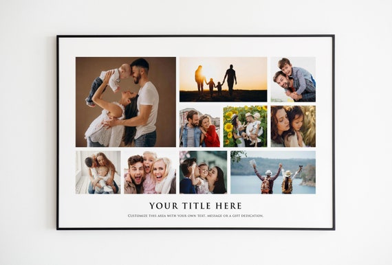 PICTURE COLLAGE Printable up to 10 Photos Collage digital | Etsy