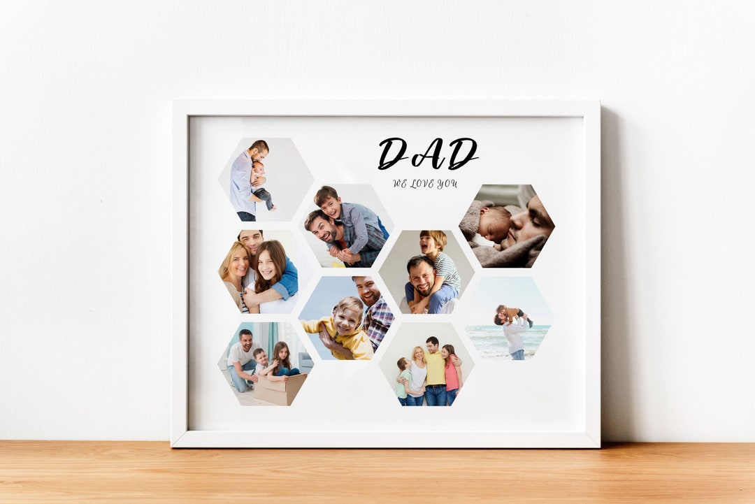 Photo Collage With Frame up to 10 Pictures Collage Print - Etsy